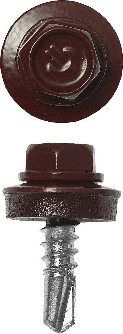 ЗУБР СКМ 3005, 25 х 5.5 мм, темн.-красн, 420 шт, кровельный саморез, Профессионал (4-300315-55-025-3005)