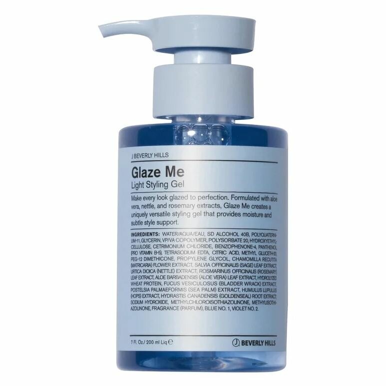 Гель J Beverly Hills Styling Glaze Me Light Styling Gel, Гель легкой фиксации, 200 мл
