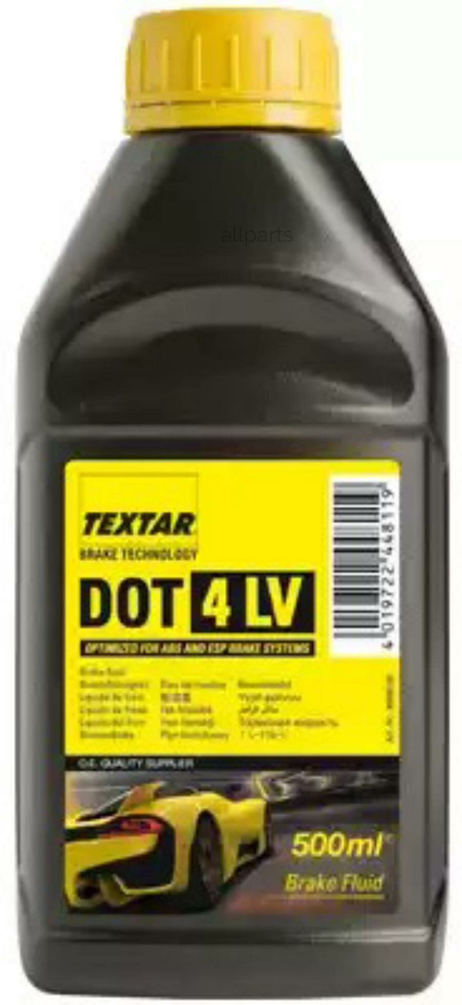TEXTAR 95006100 Жидкость тормозная TEXTAR Brake Fluid DOT4 0,5 л 95006100