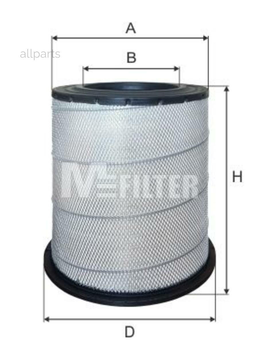 M-FILTER A849 фильтр воздушный !\SCANIA P/R/4-SERIES дв. DC 9/DC 11/DC-DT12