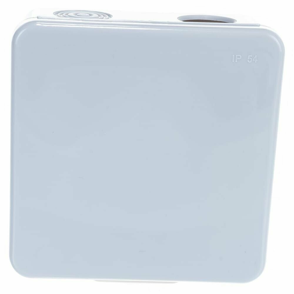 Распаечная коробка открытой установки ЭРА КОР 100х100х50мм с гермовводами 8 входов IP54 Б0037441