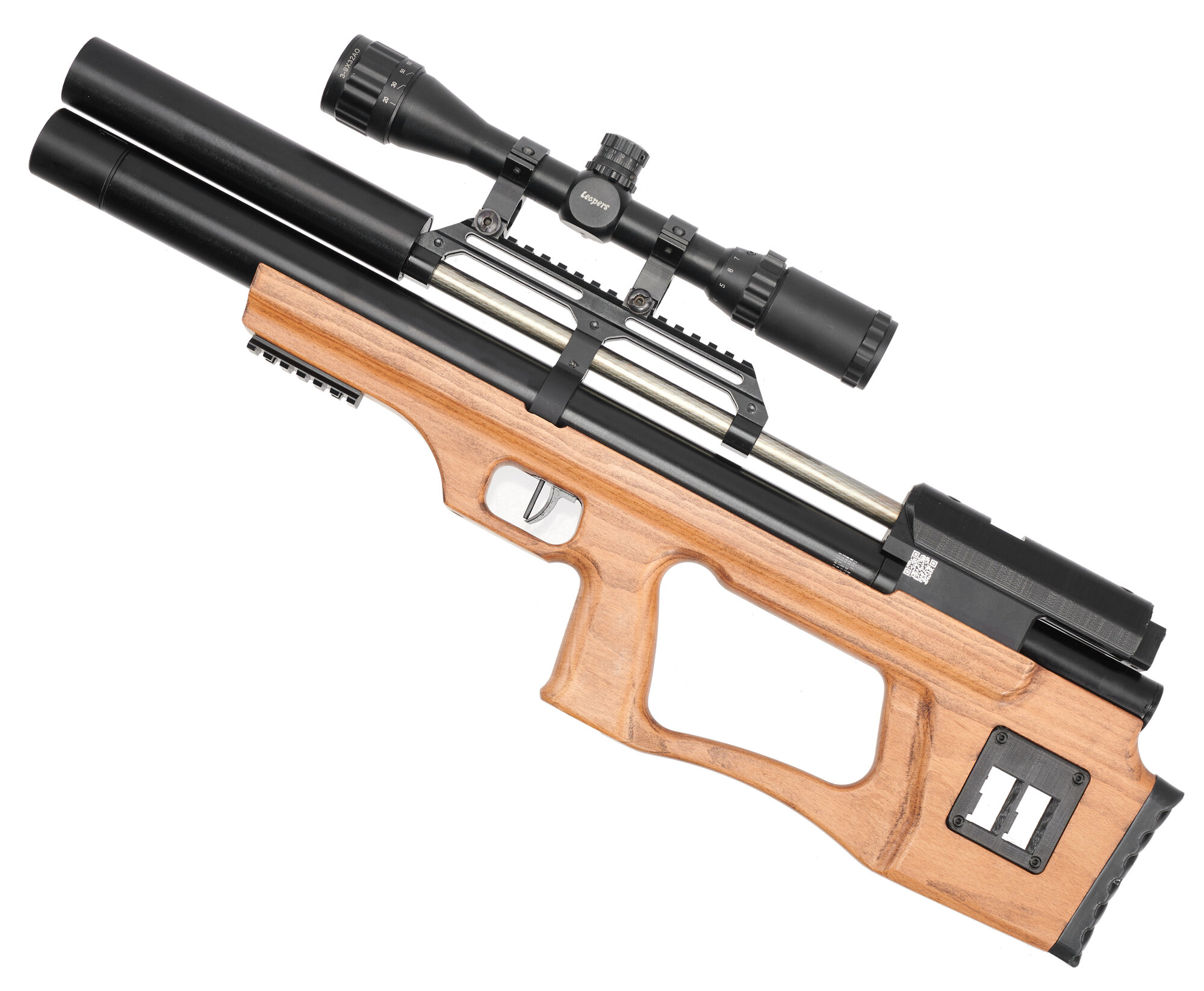 Пневматическая винтовка Krugergun Снайпер Буллпап 6.35 мм (420 мм, резервуар 510, прямоток, дерево)