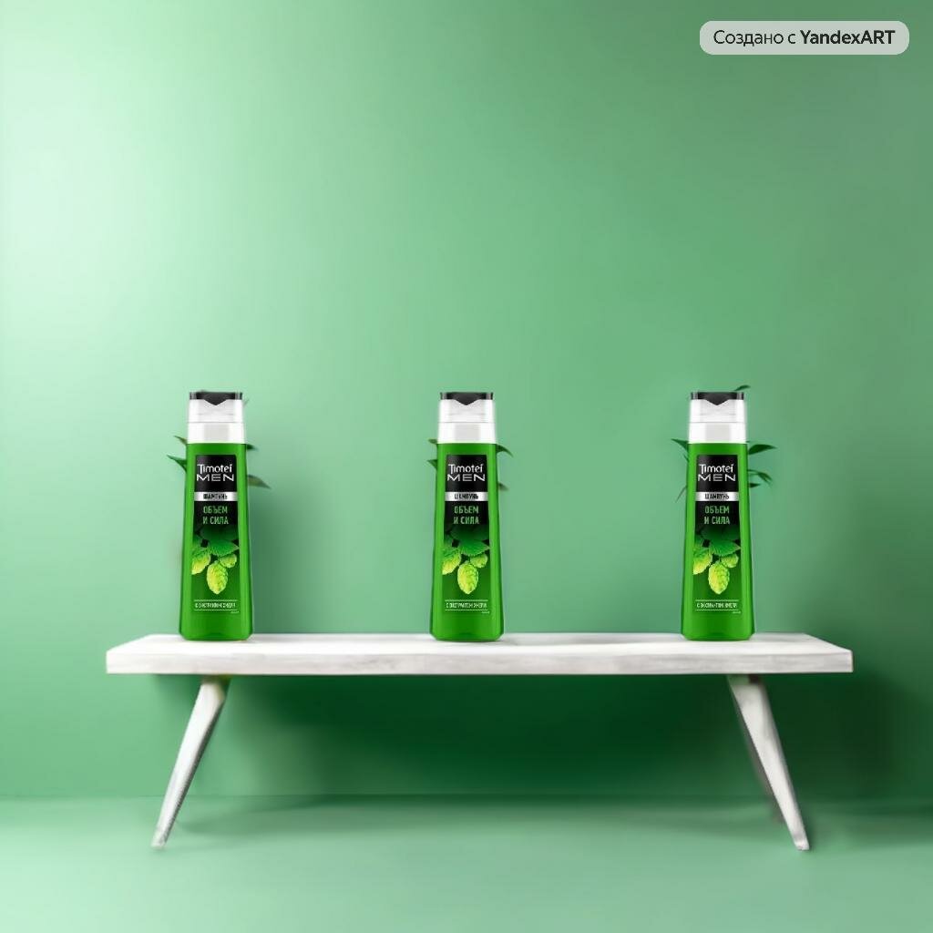 Timotei Шампунь для волос Объем и сила, экстракт хмеля, 385 мл, 3 уп