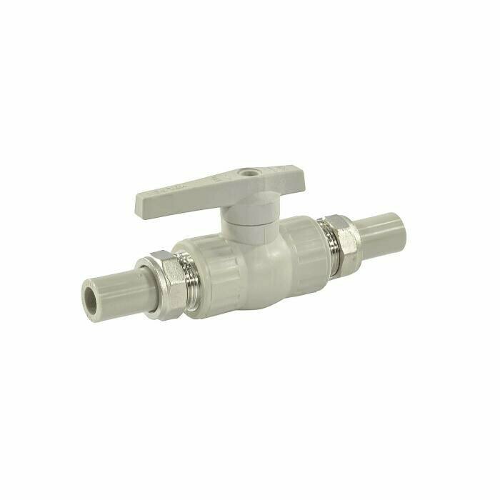 Кран шаровой PP-R полнопроходной серый Дн 32х1 1/4" VALFEX 20246032Г