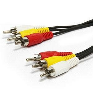 Кабель 3RCA-3RCA колокольчики(тюльпаны) 1метр