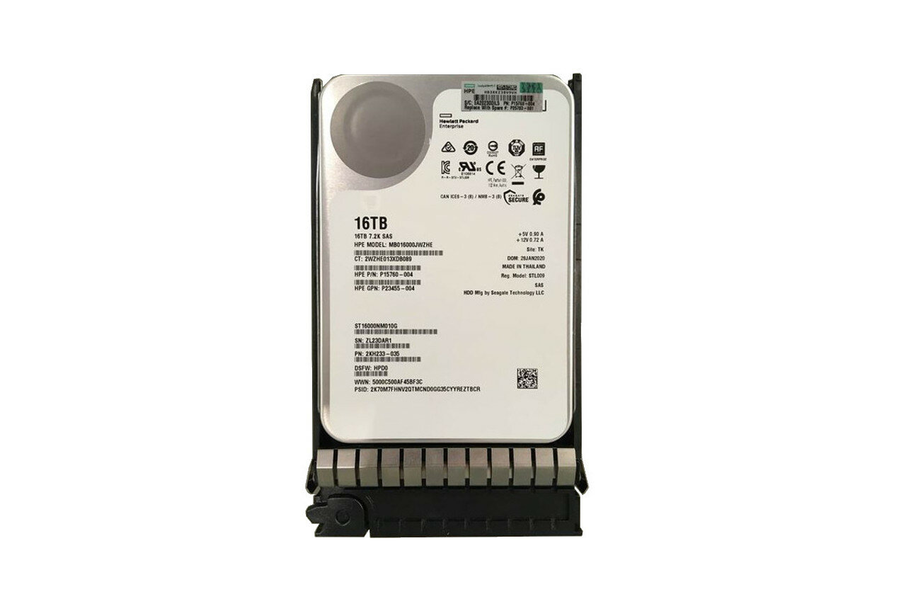 Жесткий диск HP R3U72A 16TB 3.5" SAS 12G 7.2K