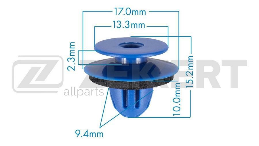 ZEKKERT BE-3609 Клипса крепёжная VAG (миним. кол-во заказа 10 шт)