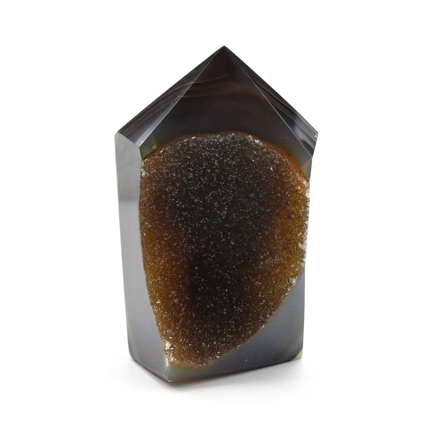 Кристалл агата с жеодой 40*32*64мм, 96г .