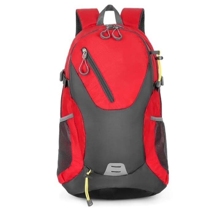 Туристический треккинговый повседневный рюкзак 35-40 литров из влагозащитной ткани цвет красный