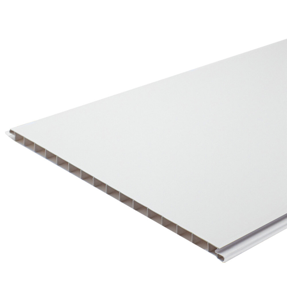 Панель ПВХ 250х3000х10 мм Venta бесшовная глянцевая белая 0,75 кв. м