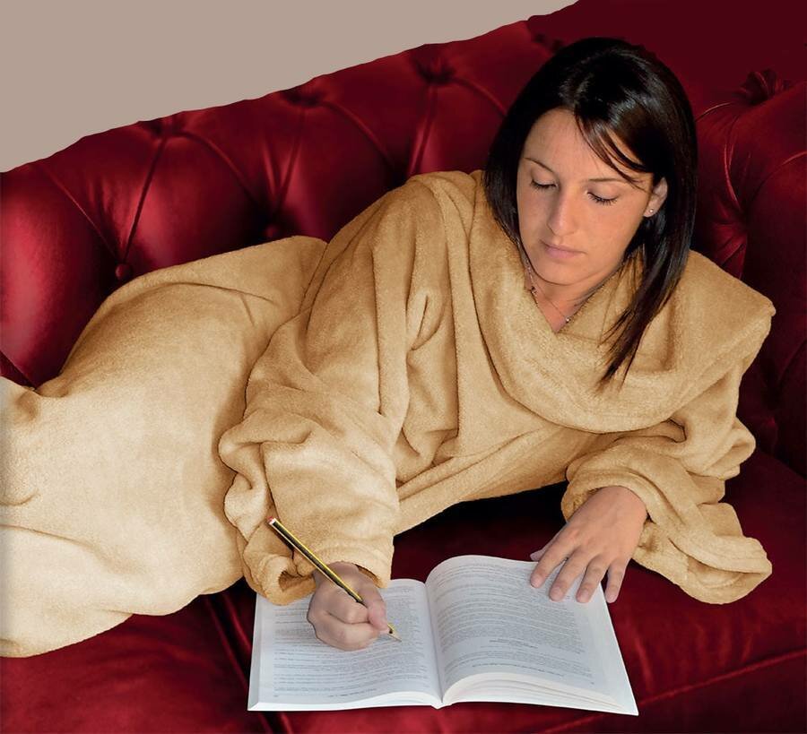 Плед с рукавами GF Ferrari 130*160, 100 % полиэстер, бежевый