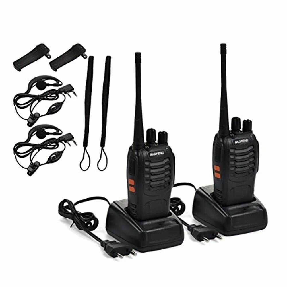 Комплект из раций Baofeng BF-888S (в комплекте 2 штуки), черный