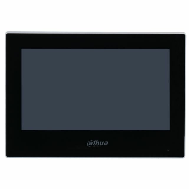 Видеодомофон Dahua DHI-VTH2621G-P IP 7 дюймовый, черный 1024x600 разрешение, ёмкостной сенсорный экран