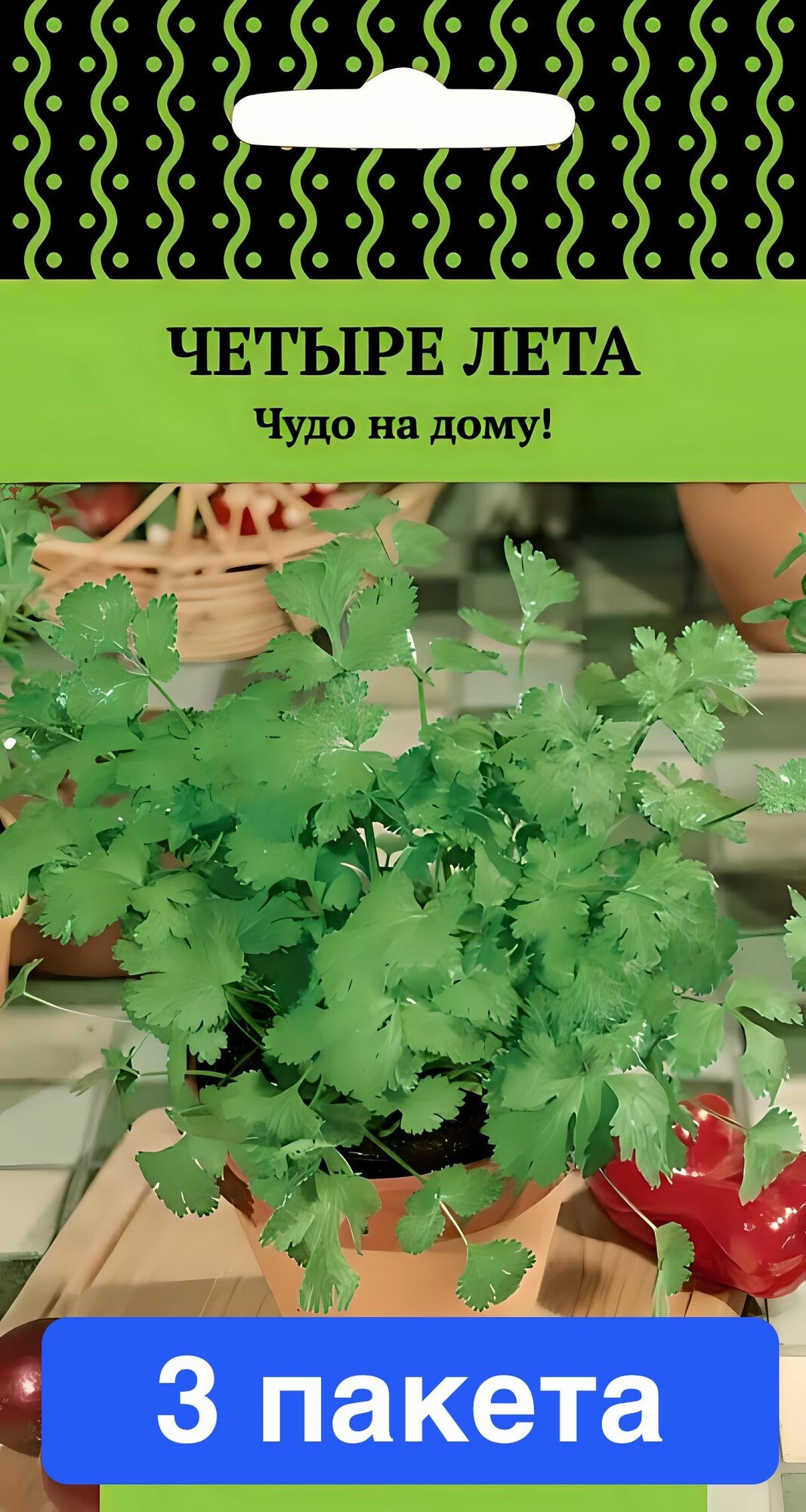 Семена зелени и пряностей Поиск "Кориандр овощной Авангард", 1 гр. 3 пакета