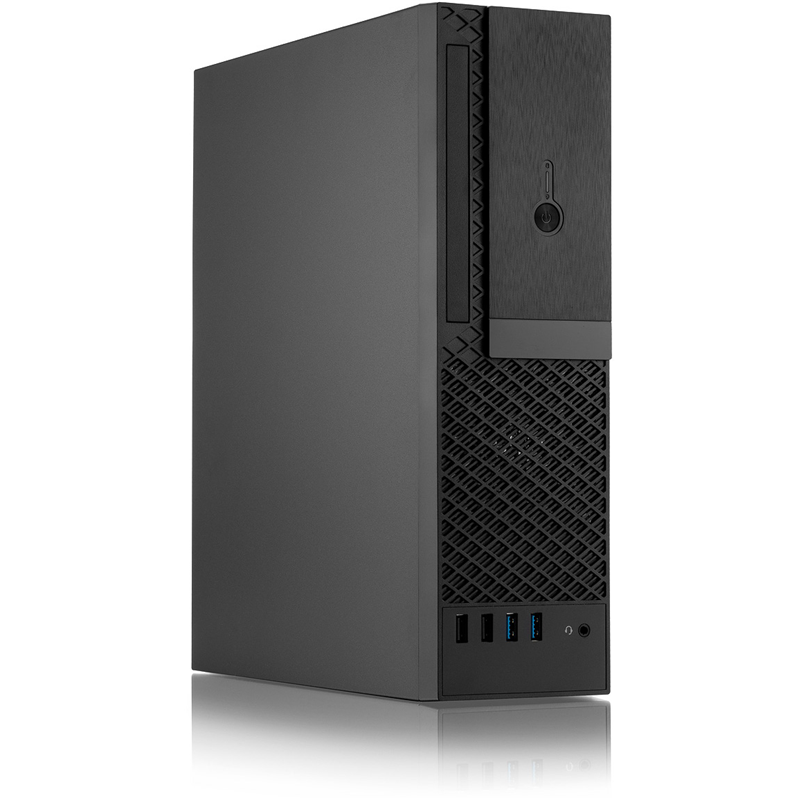 Корпус с блоком питания 300Вт./ Case Foxline FL-1001 mATX case, black, w/PSU TFX 300W, w/2xUSB2.0+2xUSB3.0, w/1xcombo audio, w/pwr cord, w/ 8cm FAN, FL-1001-TFX300S