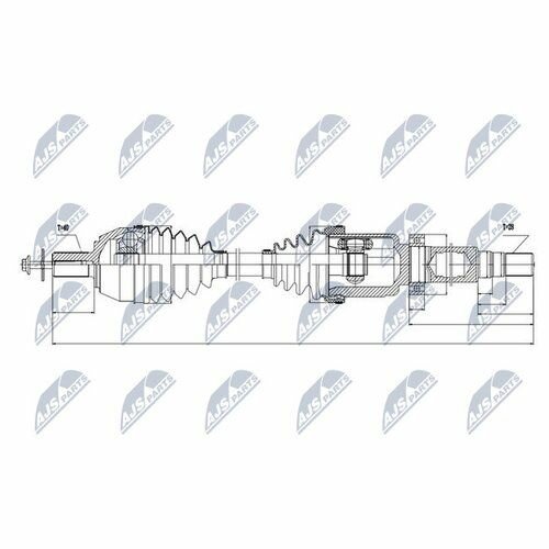 Вал приводной Nty NPWVV024 для Volvo S60 II, S80 II, V60, V70 III