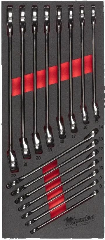 Ложемент с комбинированными ключами Milwaukee MAX BIT 15 ед 4932479827