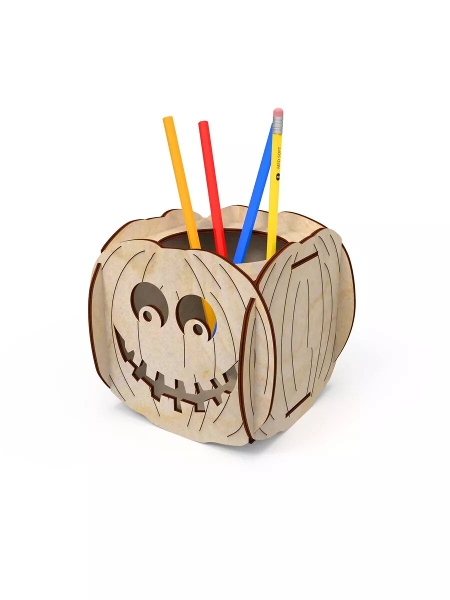 Карандашница тыква на Хэллоуин