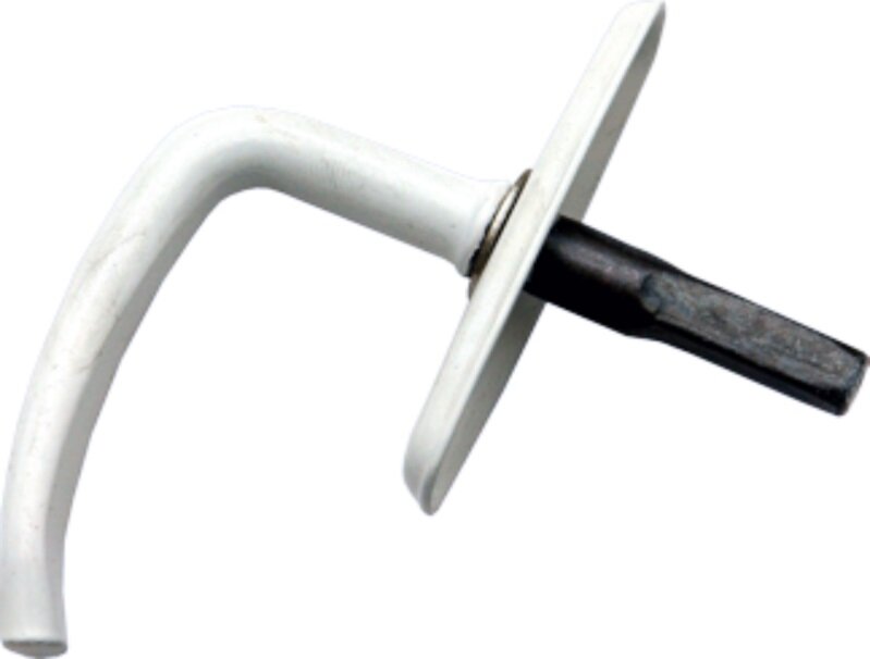 Ручка оконная для завертки врезной 76х70 мм, материал сталь - для надежного запирания окна с внутренней стороны.