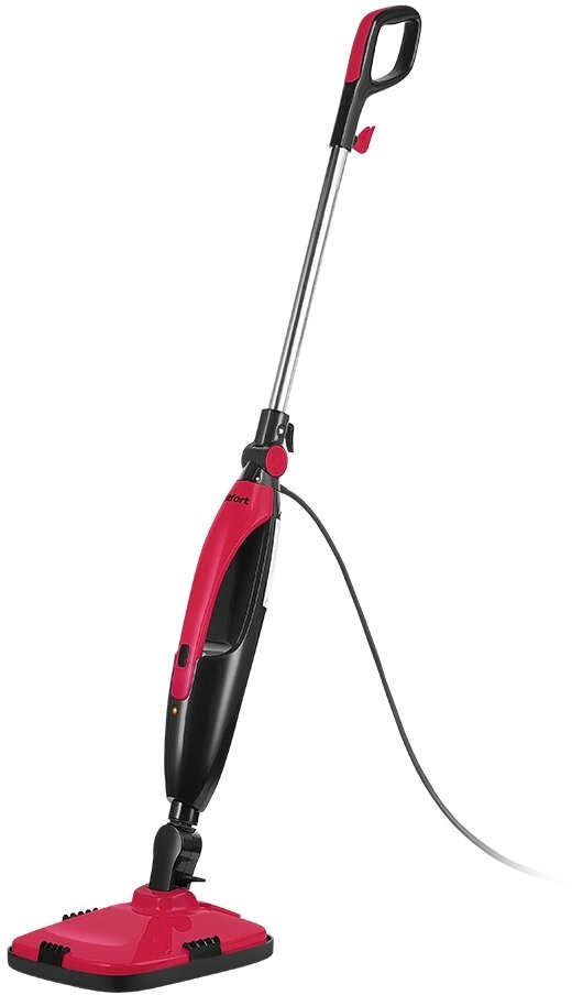 Паровая швабра KitFort КТ-3924 черный/малиновый 1300 Вт