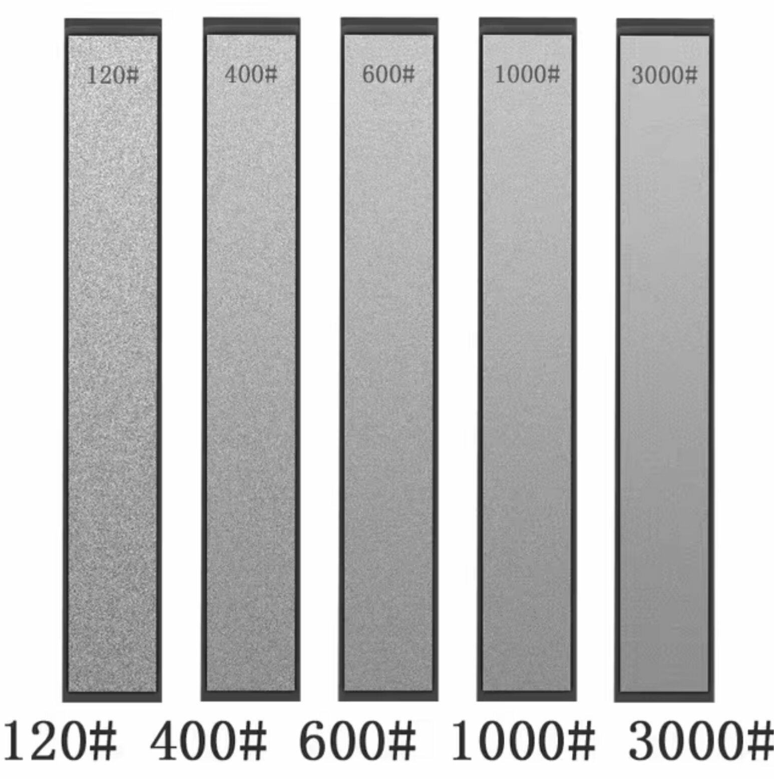 Набор из 5 алмазных брусков для заточки стандарта Apex #120, #400, #600, #1000, #3000 грит