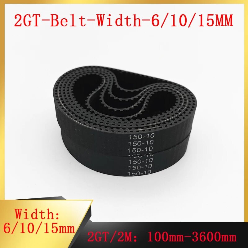 Резиновое кольцо 2GT 2м черный 10 мм, 240MM