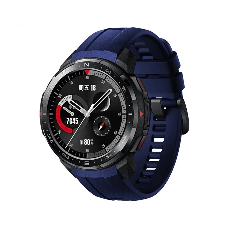 Huawei Honor Watch GS Pro, темно-синий силиконовый ремешок