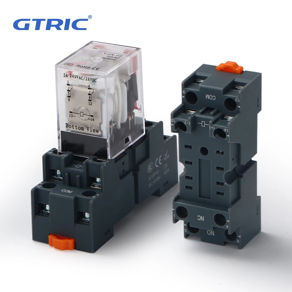 GTRIC Мини электромагнитный реле LY2NJ HH52P HH62P 8PIN 10A Power, 12V DC