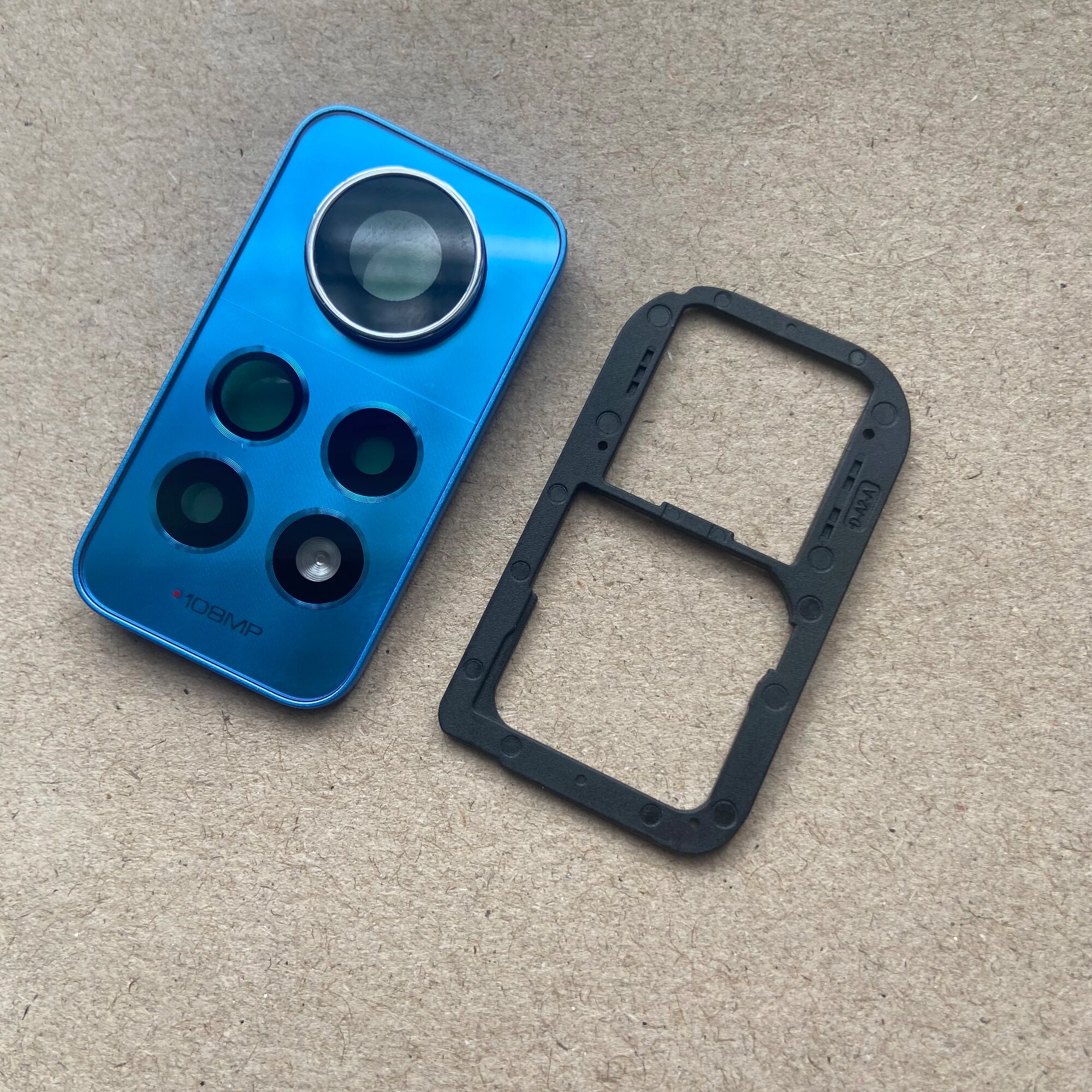 Стеклянная задняя камера Xiaomi Redmi Note 12 Pro 4G, Frame Blue