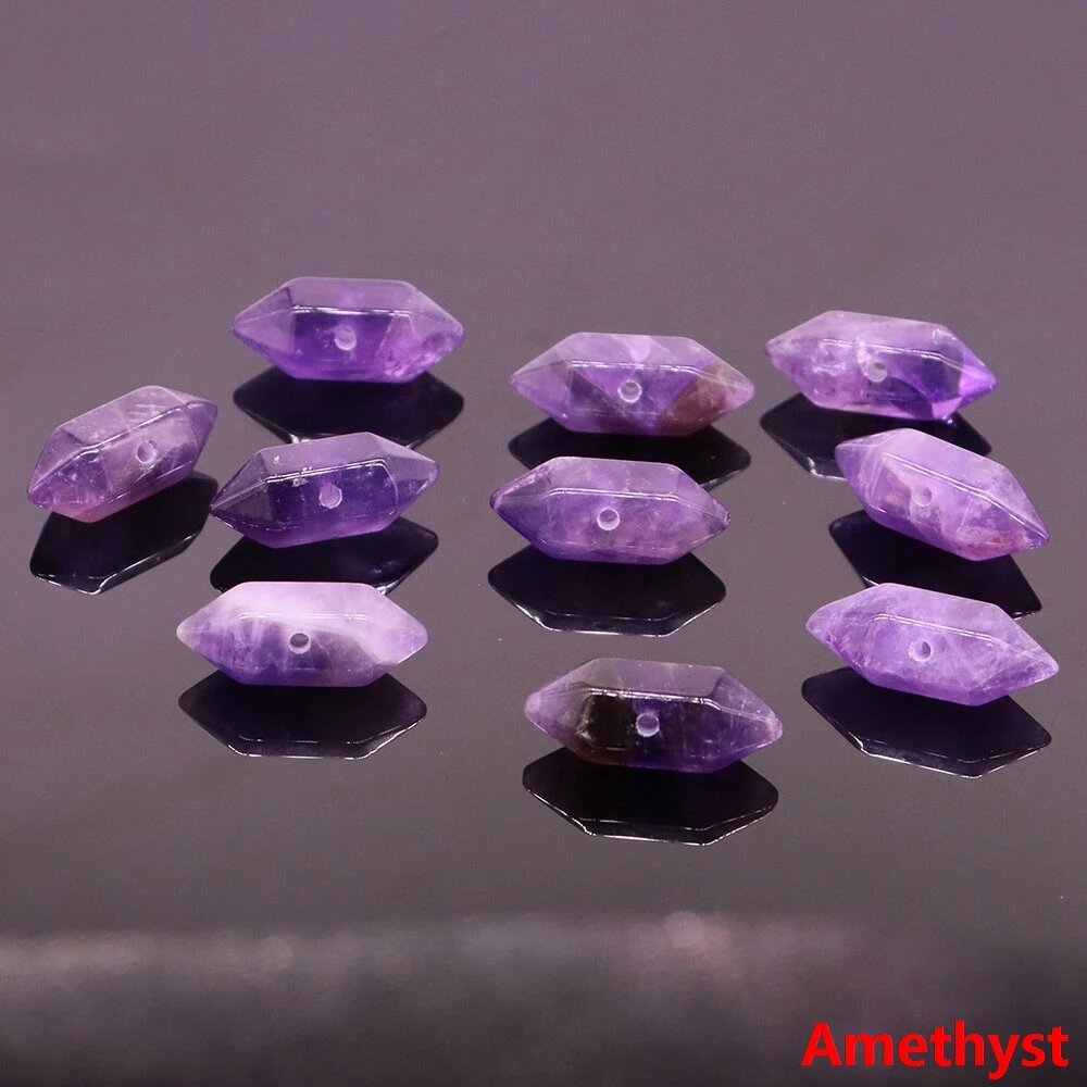 Мини-призма из камня 20x8 мм Фиолетовый, 20pcs, Amethyst