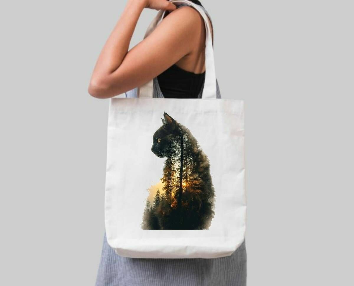 Термотрансфер "Кошка" 24х18, наклейка на одежду