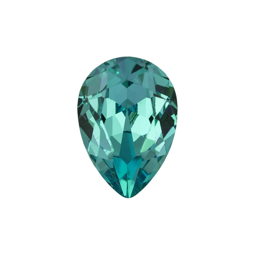 "PRECIOSA" 435-16-301 страз цветн. 14 х 10 мм стекло бирюза (aqua bohemica 60010)