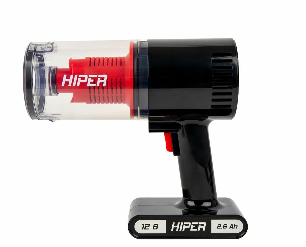 Пылесос автомобильный аккумуляторный HIPER HVC100Li, 100 Вт, черный-белый