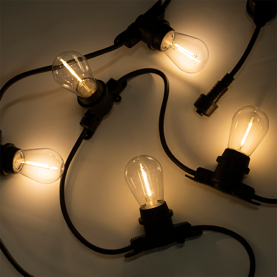 Гирлянда уличная Jazzway / Джазвэй PBL-S20 Белт-лайт, черная, из каучука, 20 световых точек, IP65, длиной 6м / новогодние украшения