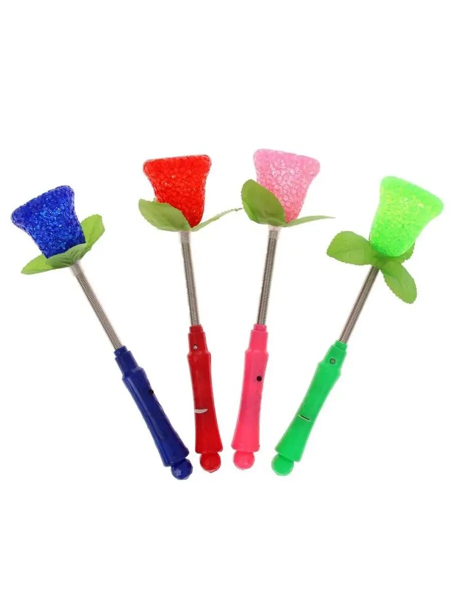 Палочки светящиеся 2 шт на пружинке. 3 режима свечения