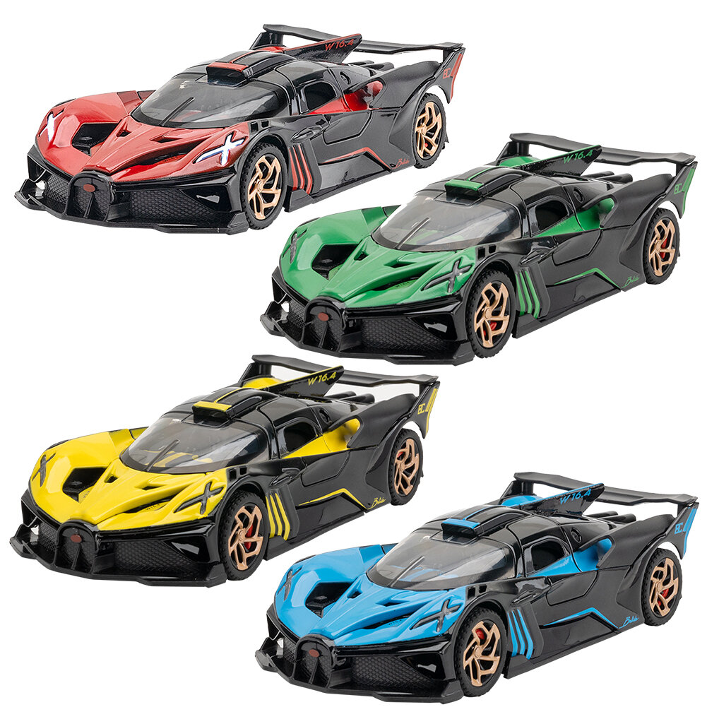 1:32 Bugatti Bolide литой спортивный автомобиль модель литой спортивной машины со звуком и светом для коллекции детские подарки