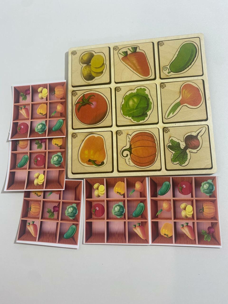 Дидактическая игра "Что(Кто) на полке?" Овощи