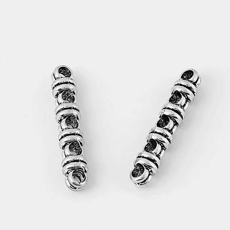 Тибетское серебро слайдеры для браслетов и ожерелий 5 holes silver color