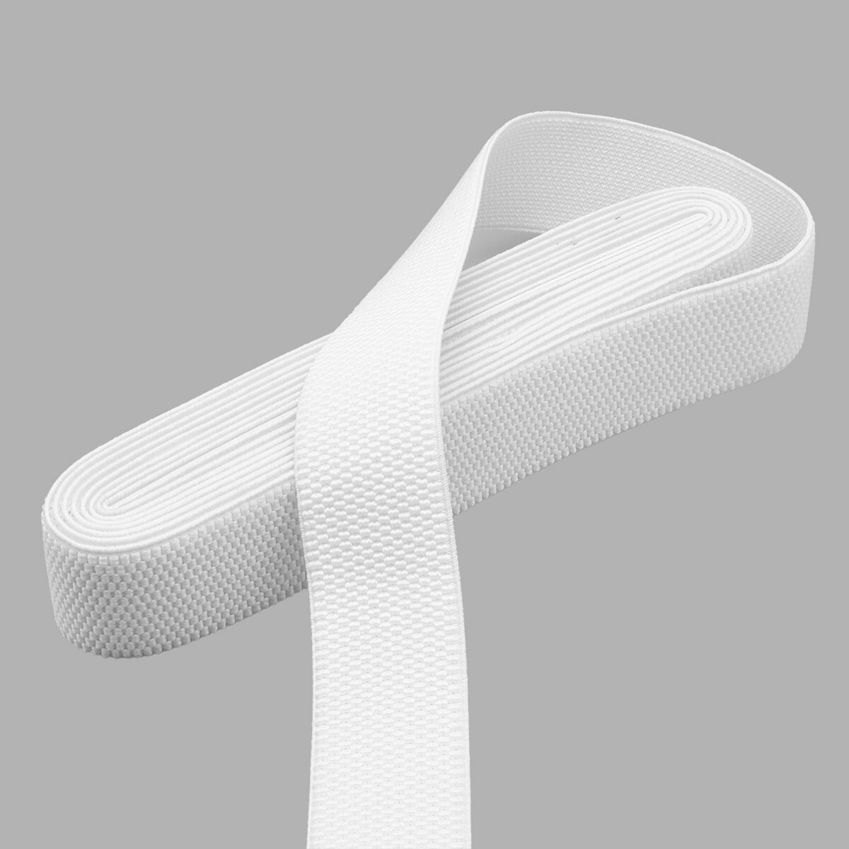 6123-9344 Резинка помочная 25,2 г/м, эластичность 200%, 40мм*4м (501 белый)