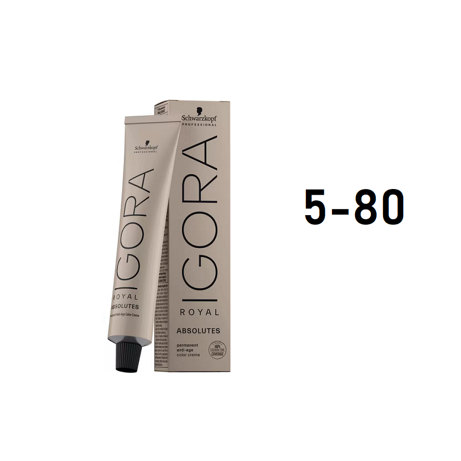 Schwarzkopf Professional Schwarzkopf Igora Royal 5-80 - Перманентный краситель светлый коричневый красный натуральный 60 мл