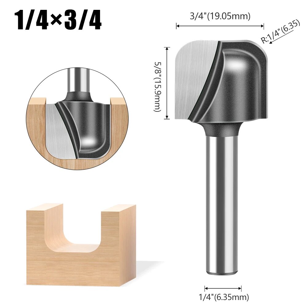 Фреза двойная дуга RCT 6.35X19.05mm