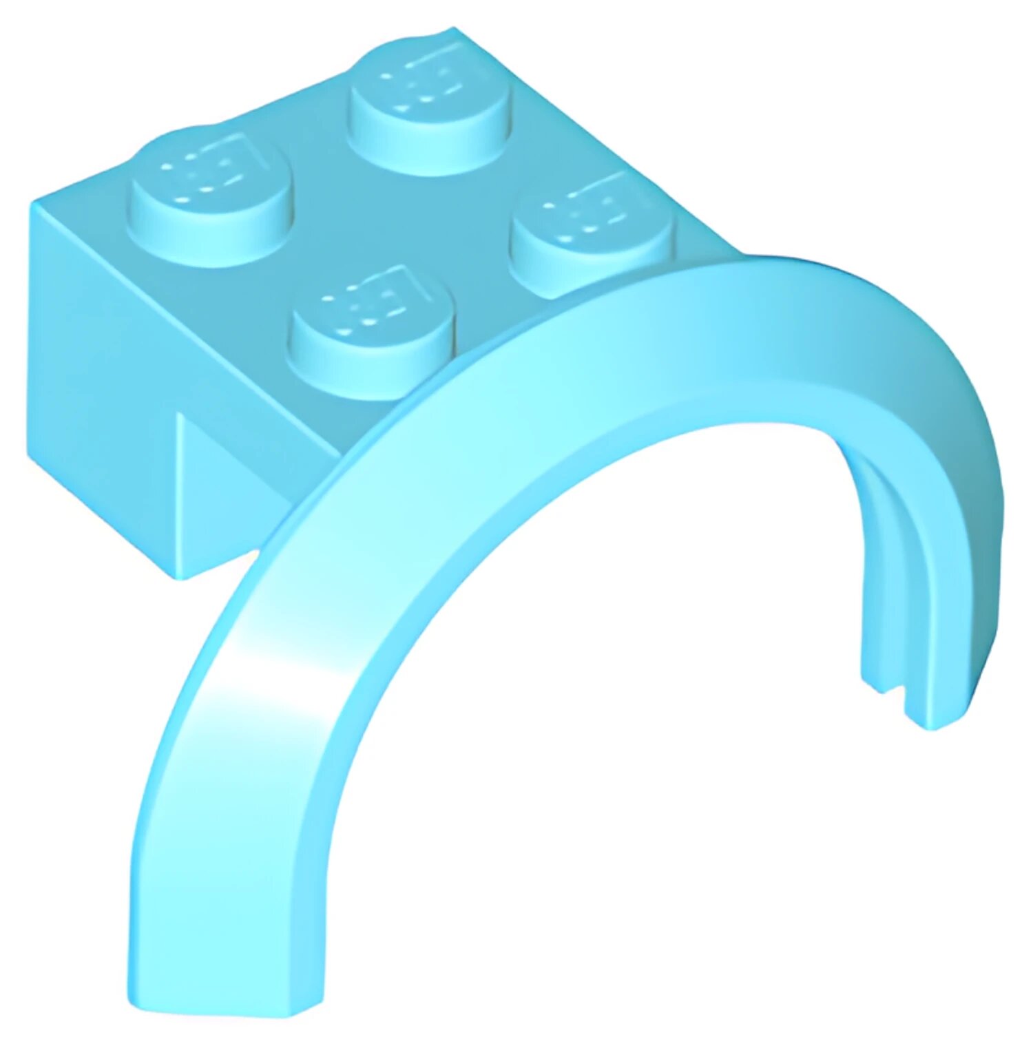 Деталь LEGO Брызговик Lego Vehicle, Mudguard 4 x 2 1/2 x 1 2/3 with Arch Round 50745 Medium Azure U