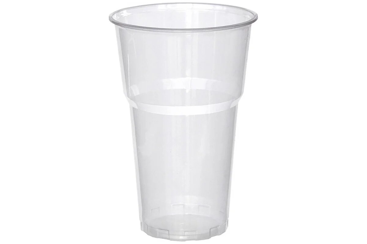 Комус одноразовый пластиковый стакан 500 мл прозрачный 50 шт в упаковке для мероприятий
