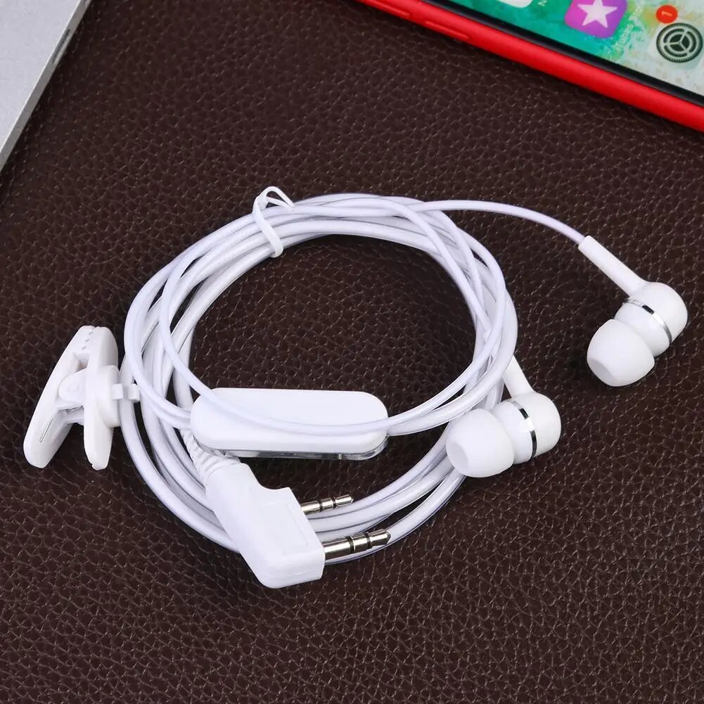 Проводной гарнитура для рации BAOFENG KENWOOD 1,2 м белая