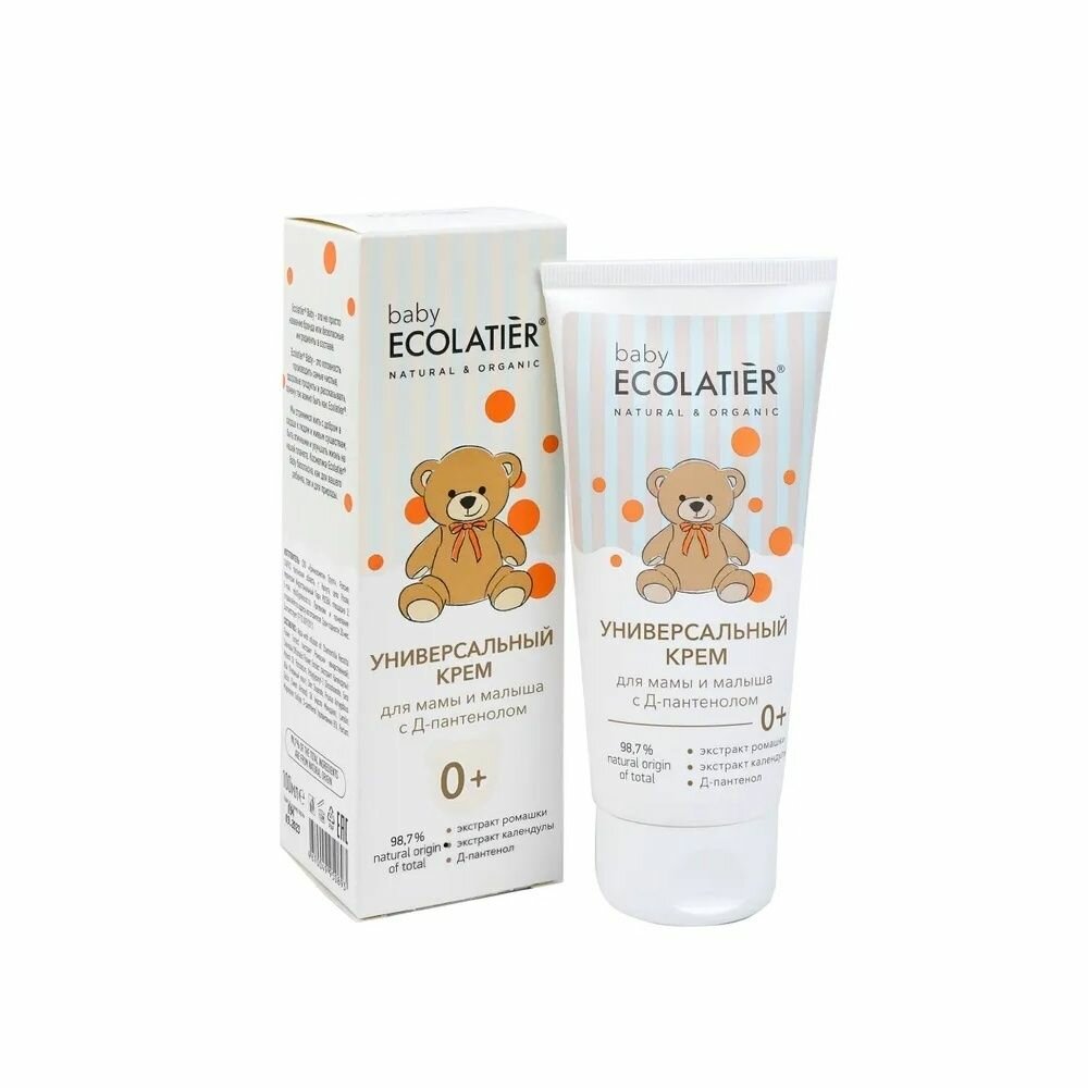 Универсальный крем Ecolatier "Baby", для мамы и малыша, с Д-пантенолом, от 0 лет, 100 мл