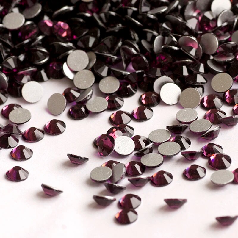 Стразы YANRUO Аметист стеклянные для одежды SS16 1440Pcs