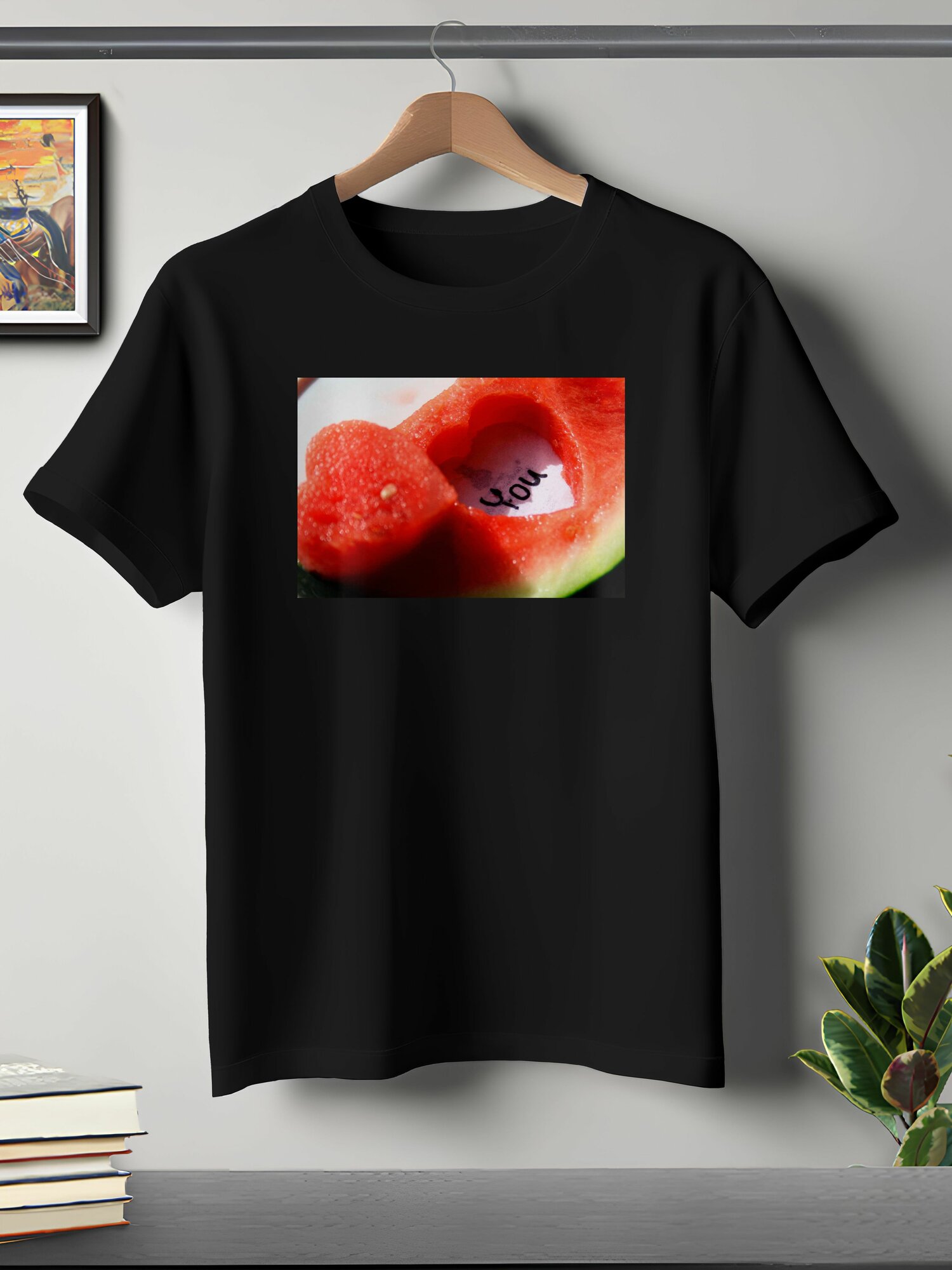 Футболка ONEQ унисекс 52-54 (XXL) размер с принтом День Святого Валентина, черная