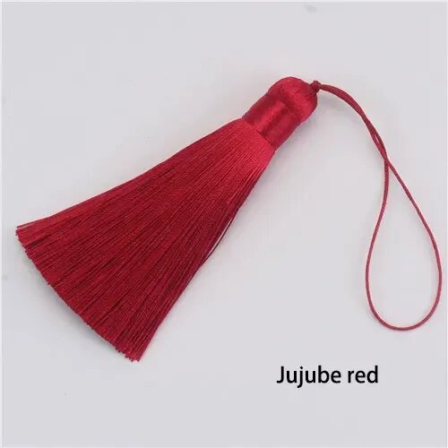 Полиэстеровые шелковые кисточки, 5/10 шт. Красный, 10Pcs, Jujube red