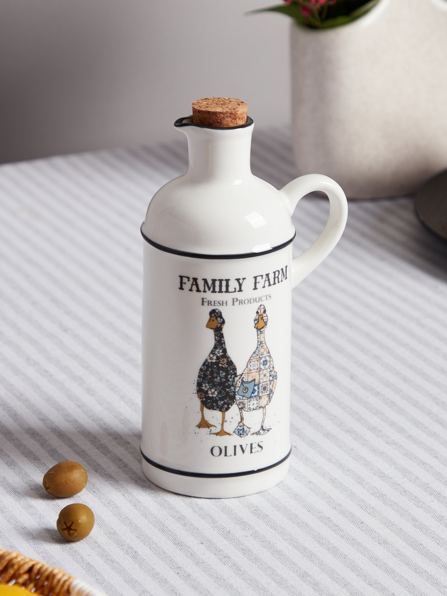 Бутылка для масла Lefard "Family Farm", 430 мл, фарфоровая, с пробкой