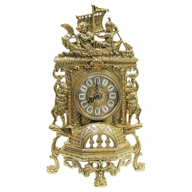 Часы каминные "Корабль" настольные, плоские (без задней стенки)